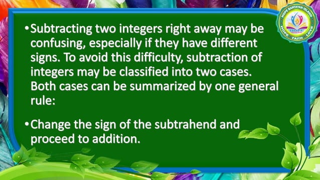 Math 7 lesson 6 subtraction of integers (without number lines) | PDF