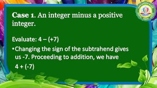 Math 7 lesson 6 subtraction of integers (without number lines) | PDF