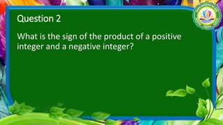 Math 7 lesson 8 multiplication of integers | PDF