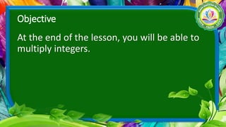 Math 7 lesson 8 multiplication of integers | PDF