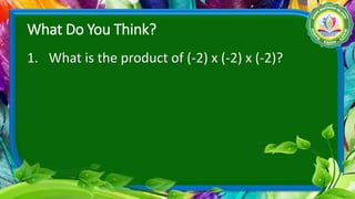 Math 7 lesson 8 multiplication of integers | PDF