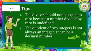 Math 7 lesson 9 division of integers | PDF