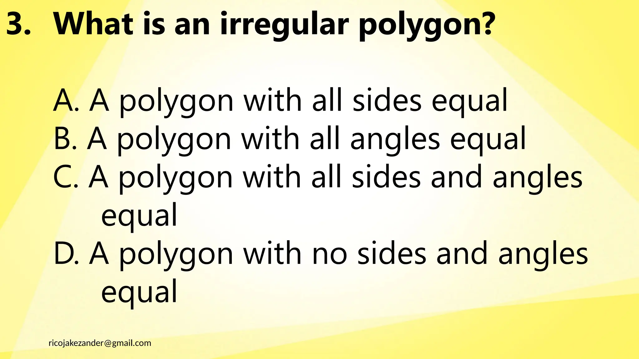 Draw and describe regular and irregular polygons with 5, 6, 8, or 10 ...