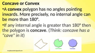 Draw and describe regular and irregular polygons with 5, 6, 8, or 10 ...