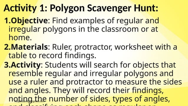 Draw and describe regular and irregular polygons with 5, 6, 8, or 10 ...
