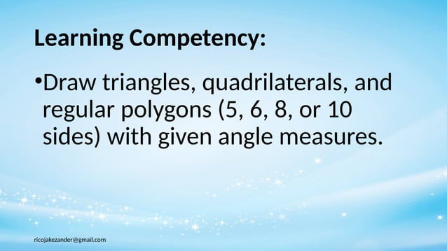 Draw triangles, quadrilaterals, and regular polygons (5, 6, 8, or 10 ...