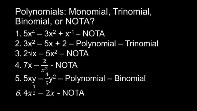 Math 7 – adding and subtracting polynomials | PPTX | Technology & Computing