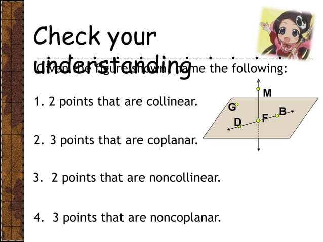Math 7 geometry 01 undefined terms rev 2 | PPTX