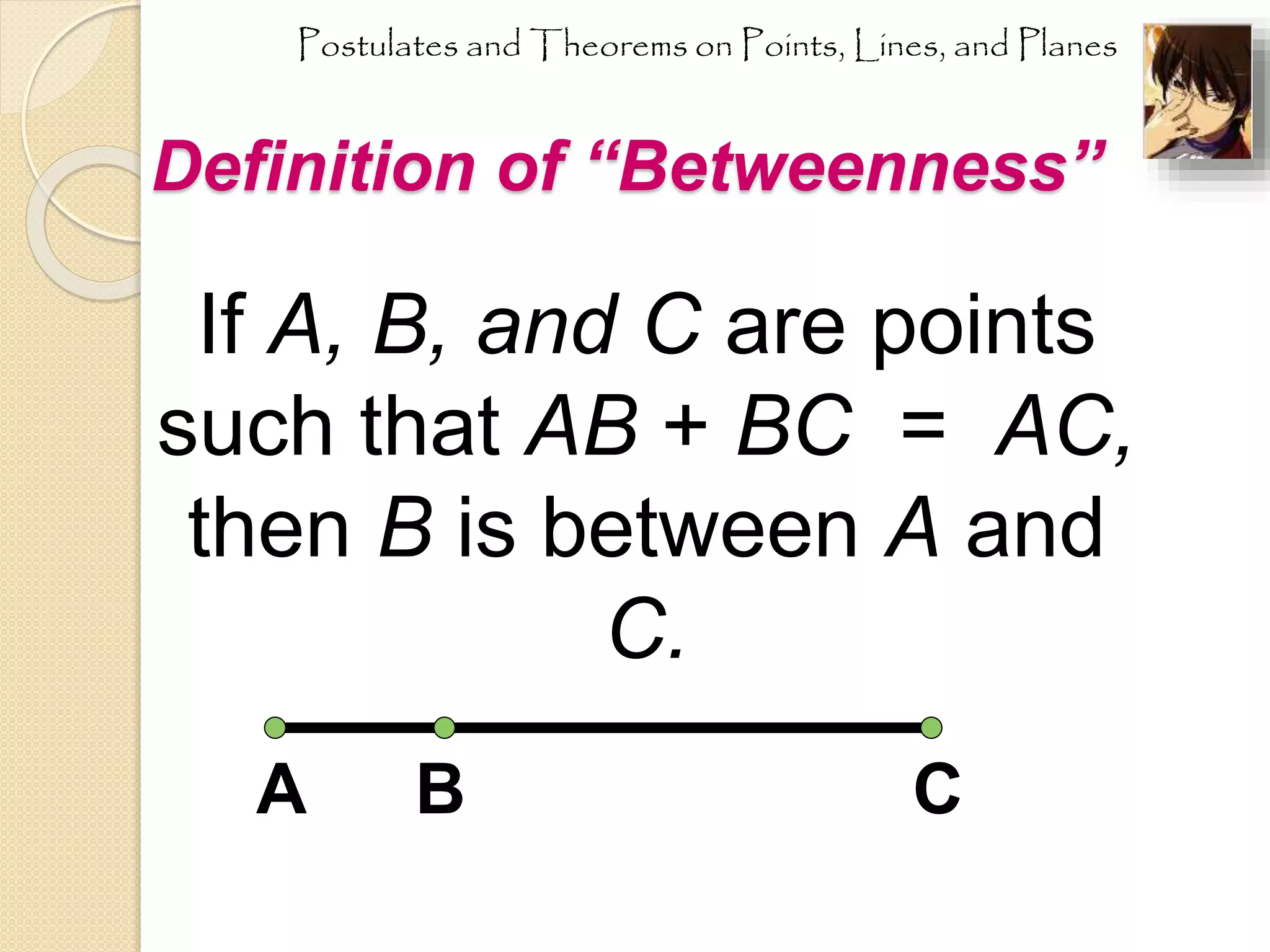 Math 7 geometry 02 postulates and theorems on points, lines, and planes ...
