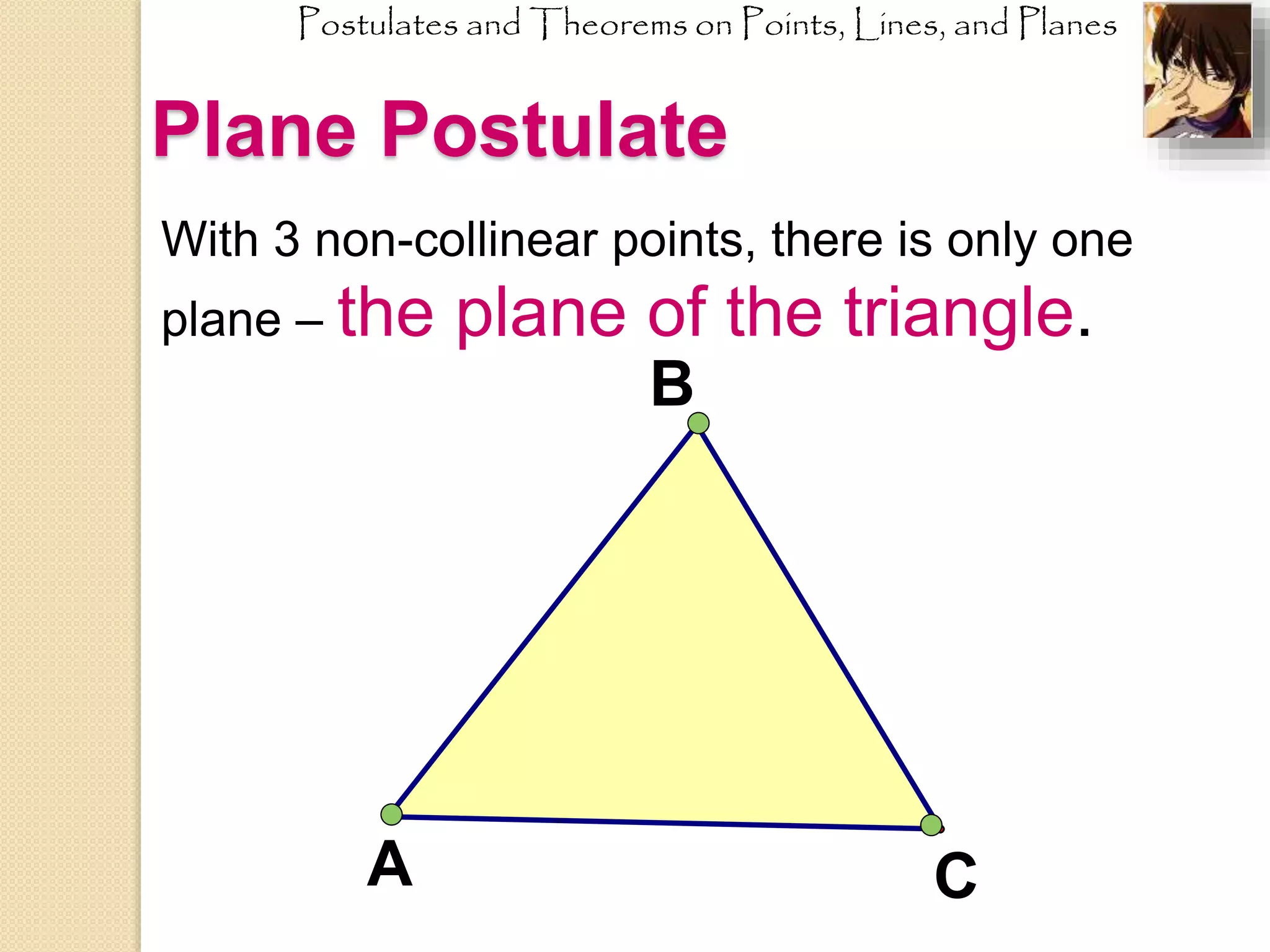 Math 7 geometry 02 postulates and theorems on points, lines, and planes ...