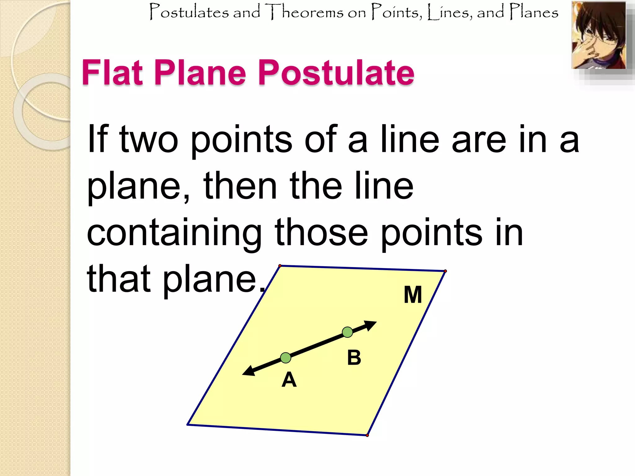 Math 7 geometry 02 postulates and theorems on points, lines, and planes ...