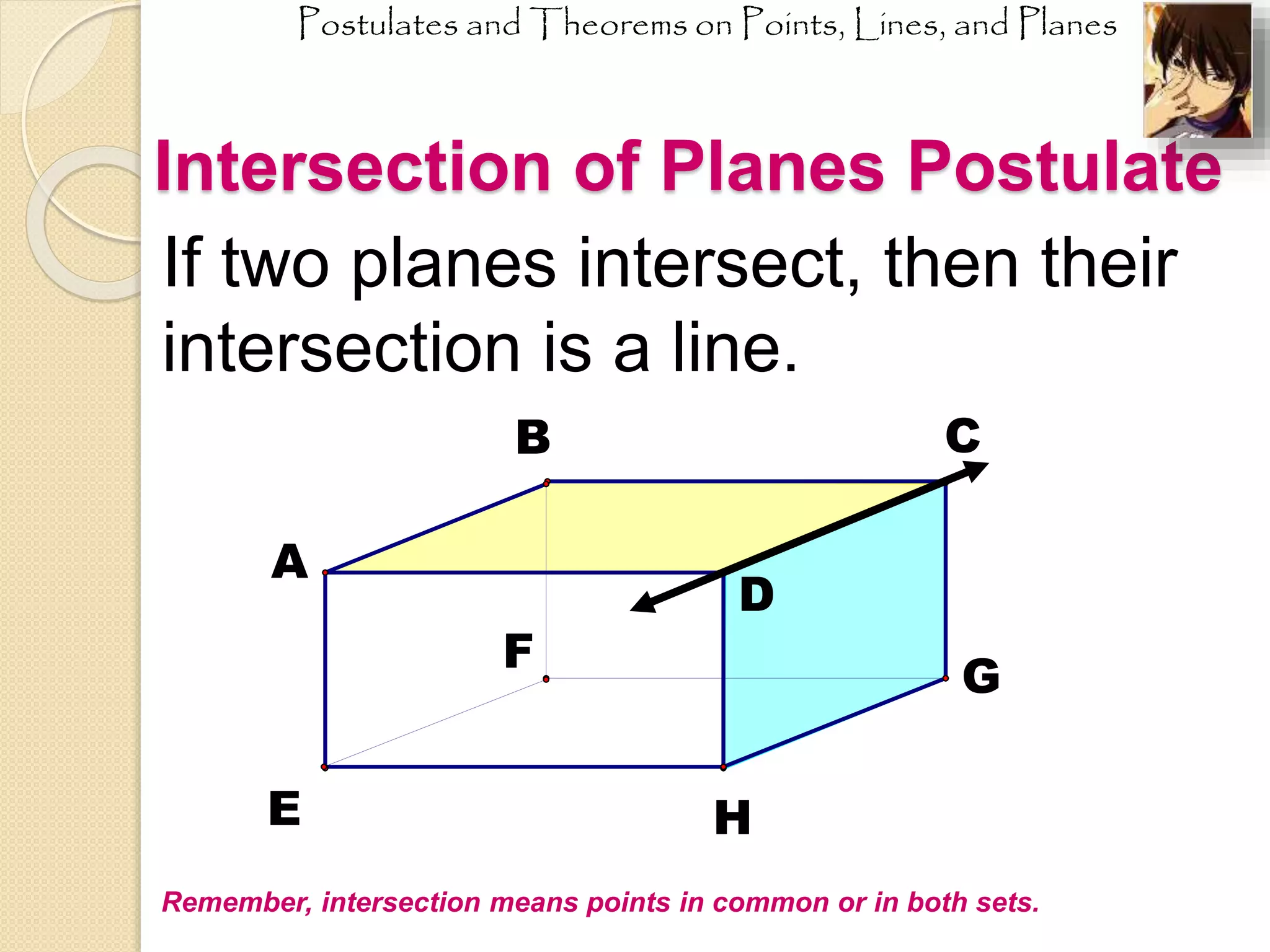 Math 7 geometry 02 postulates and theorems on points, lines, and planes ...