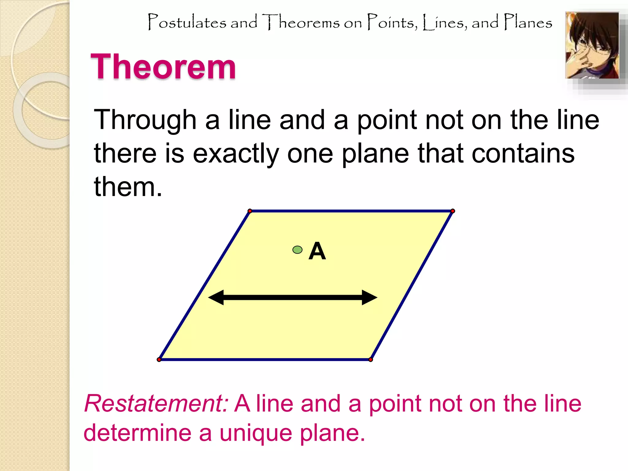 Math 7 geometry 02 postulates and theorems on points, lines, and planes ...