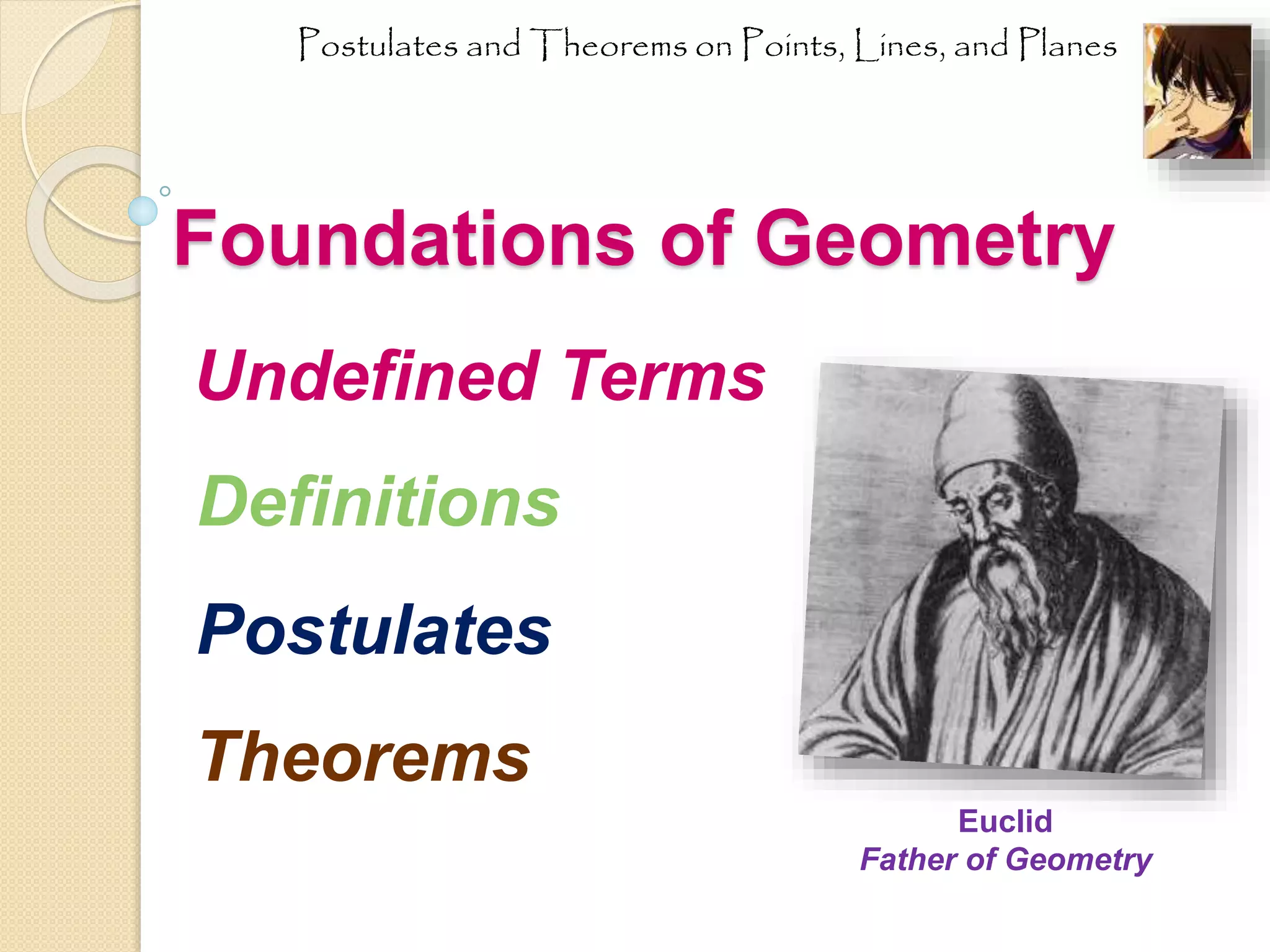 Math 7 geometry 02 postulates and theorems on points, lines, and planes ...