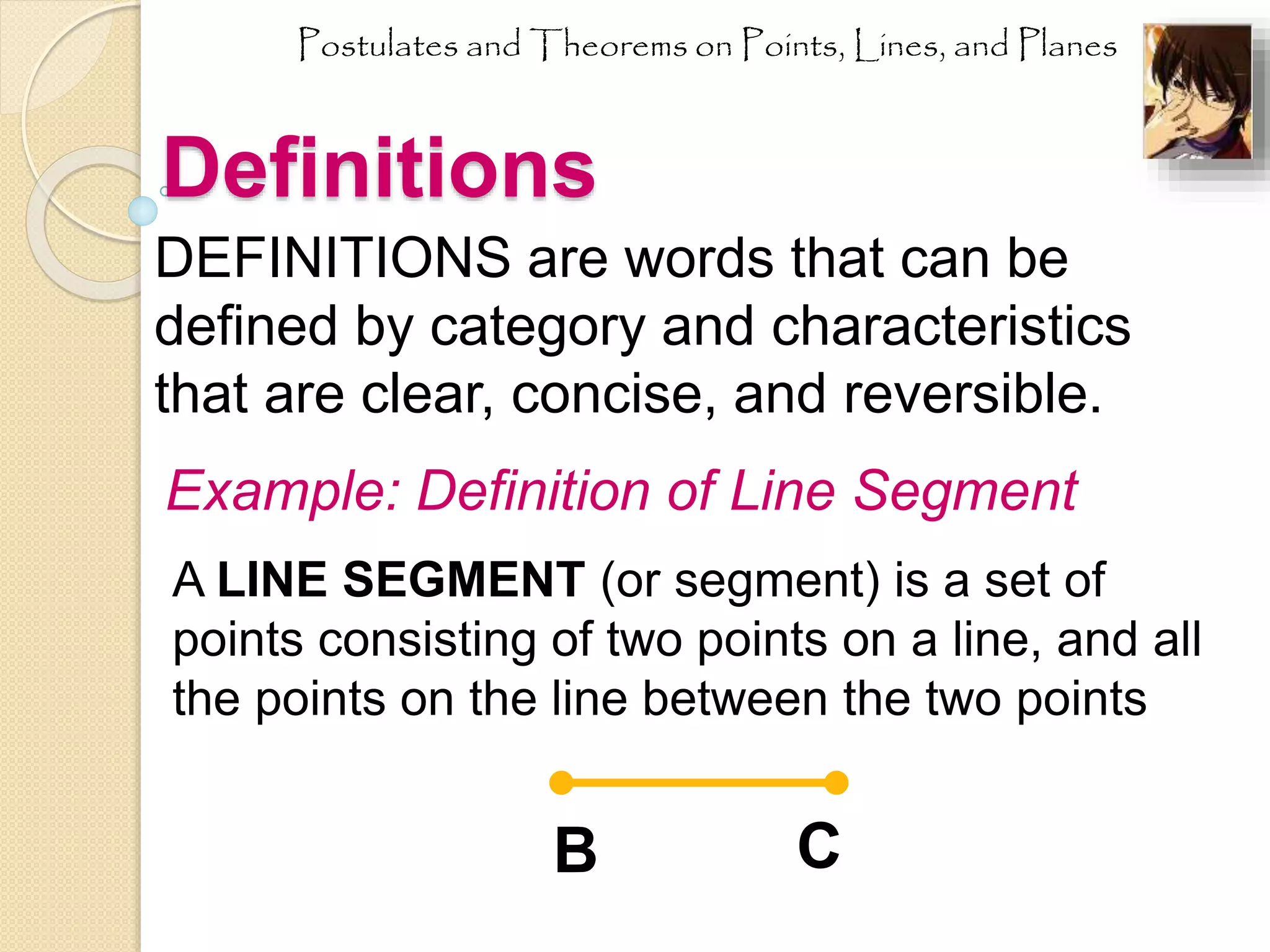 Math 7 geometry 02 postulates and theorems on points, lines, and planes ...