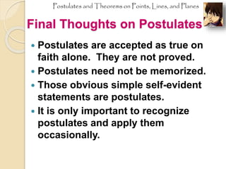 Math 7 geometry 02 postulates and theorems on points, lines, and planes ...