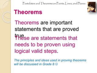 Math 7 geometry 02 postulates and theorems on points, lines, and planes ...