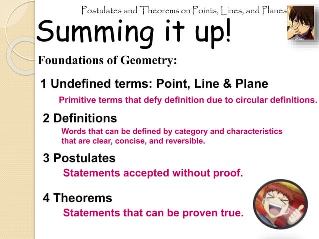 Math 7 geometry 02 postulates and theorems on points, lines, and planes ...