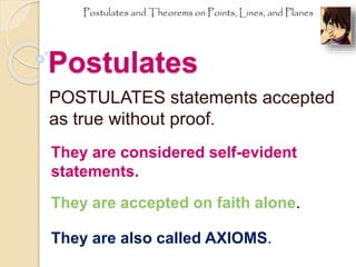 Math 7 geometry 02 postulates and theorems on points, lines, and planes ...