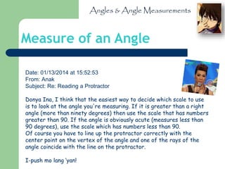 Math 7 geometry 03 angles and angle measurements | PPTX