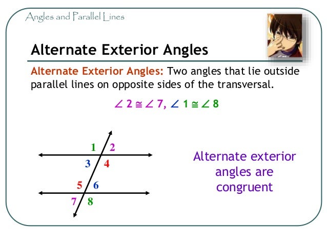 Adjacent Angles On A Transversal
