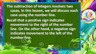 Math 7 lesson 5 subtraction of integers | PDF