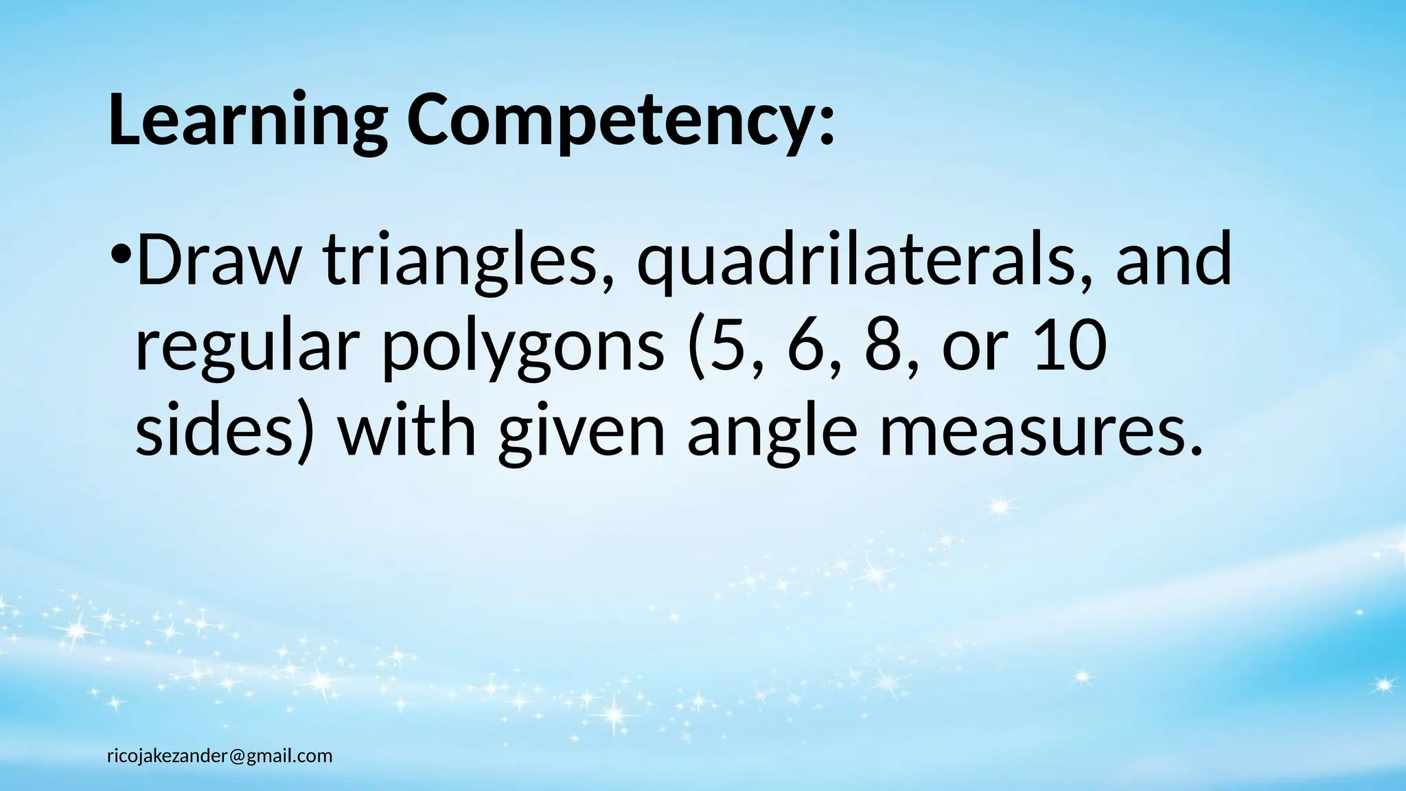 math 7 q1 2 Draw triangles, quadrilaterals, and regular polygons (5, 6 ...