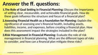 math 7 q1 9FINANCIAL PLAN.ppt Grade 7 Lesson | PPT