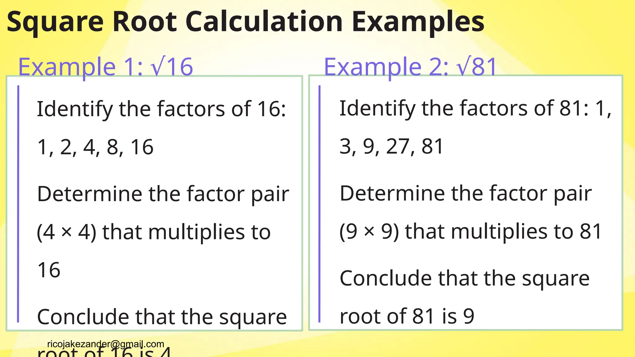 math 7 q2 1 Determining Square and Cube Roots of Perfect Squares and ...