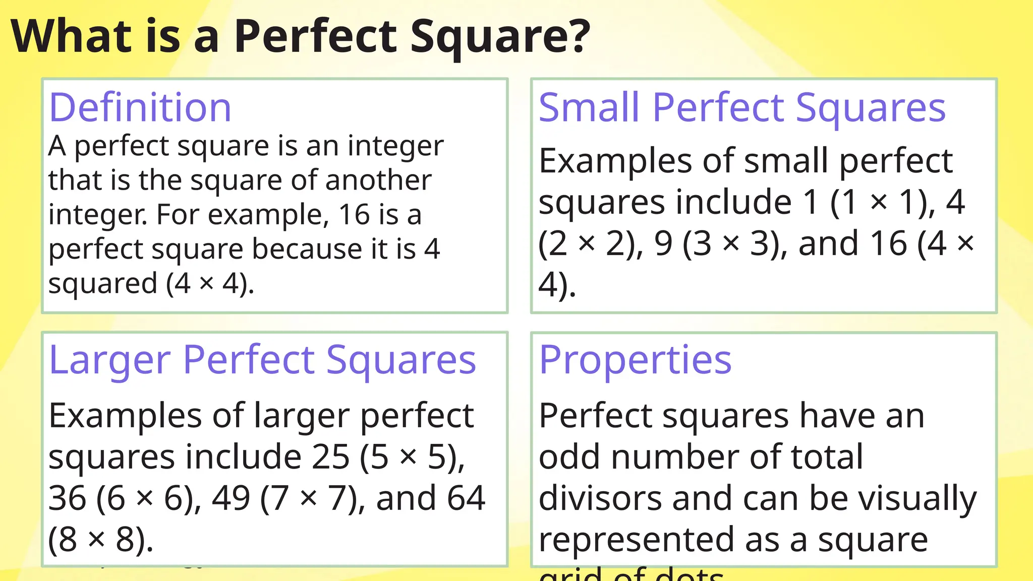 math 7 q2 1 Determining Square and Cube Roots of Perfect Squares and ...