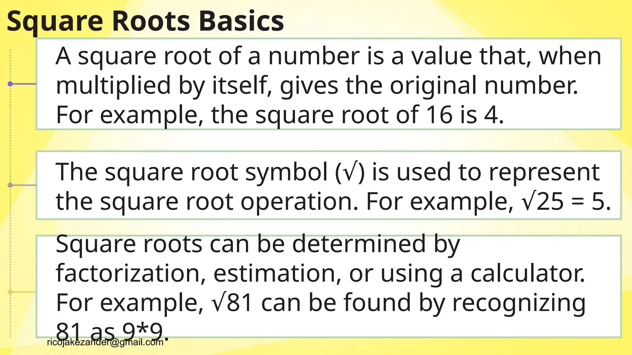 math 7 q2 1 Determining Square and Cube Roots of Perfect Squares and ...