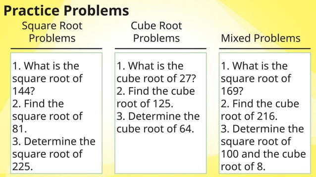 math 7 q2 1 Determining Square and Cube Roots of Perfect Squares and ...