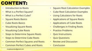 math 7 q2 1 Determining Square and Cube Roots of Perfect Squares and ...