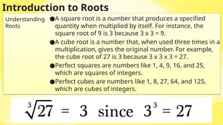 math 7 q2 1 Determining Square and Cube Roots of Perfect Squares and ...