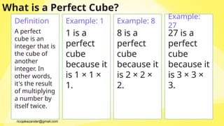 math 7 q2 1 Determining Square and Cube Roots of Perfect Squares and ...