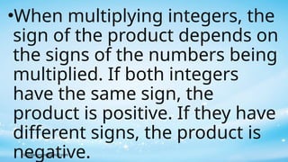 math7 q3 10 FINAL JO.Multiplying and dividing integers | PPT