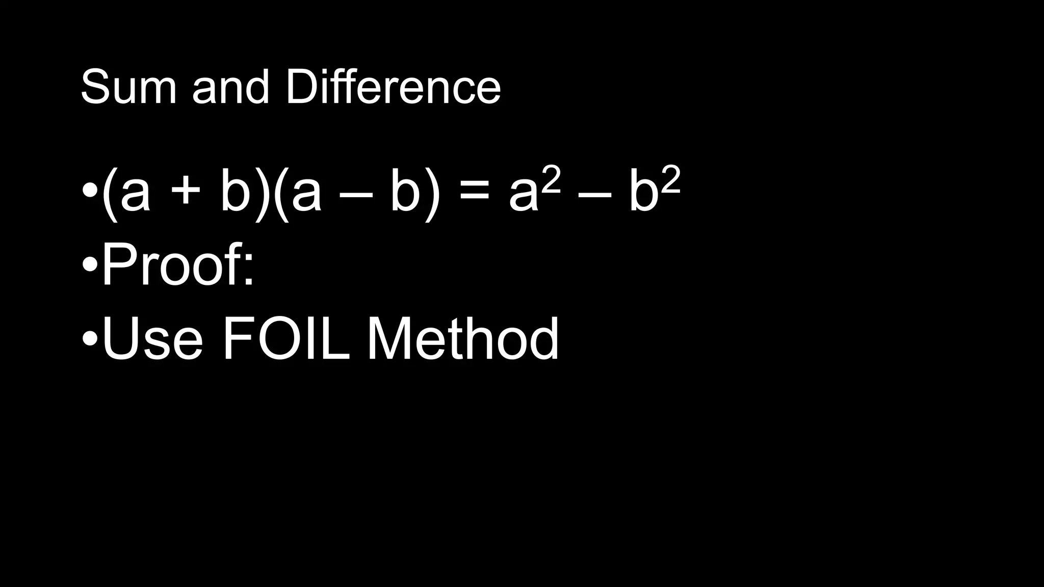 Math 7 – special products of binomials | PPTX | Science