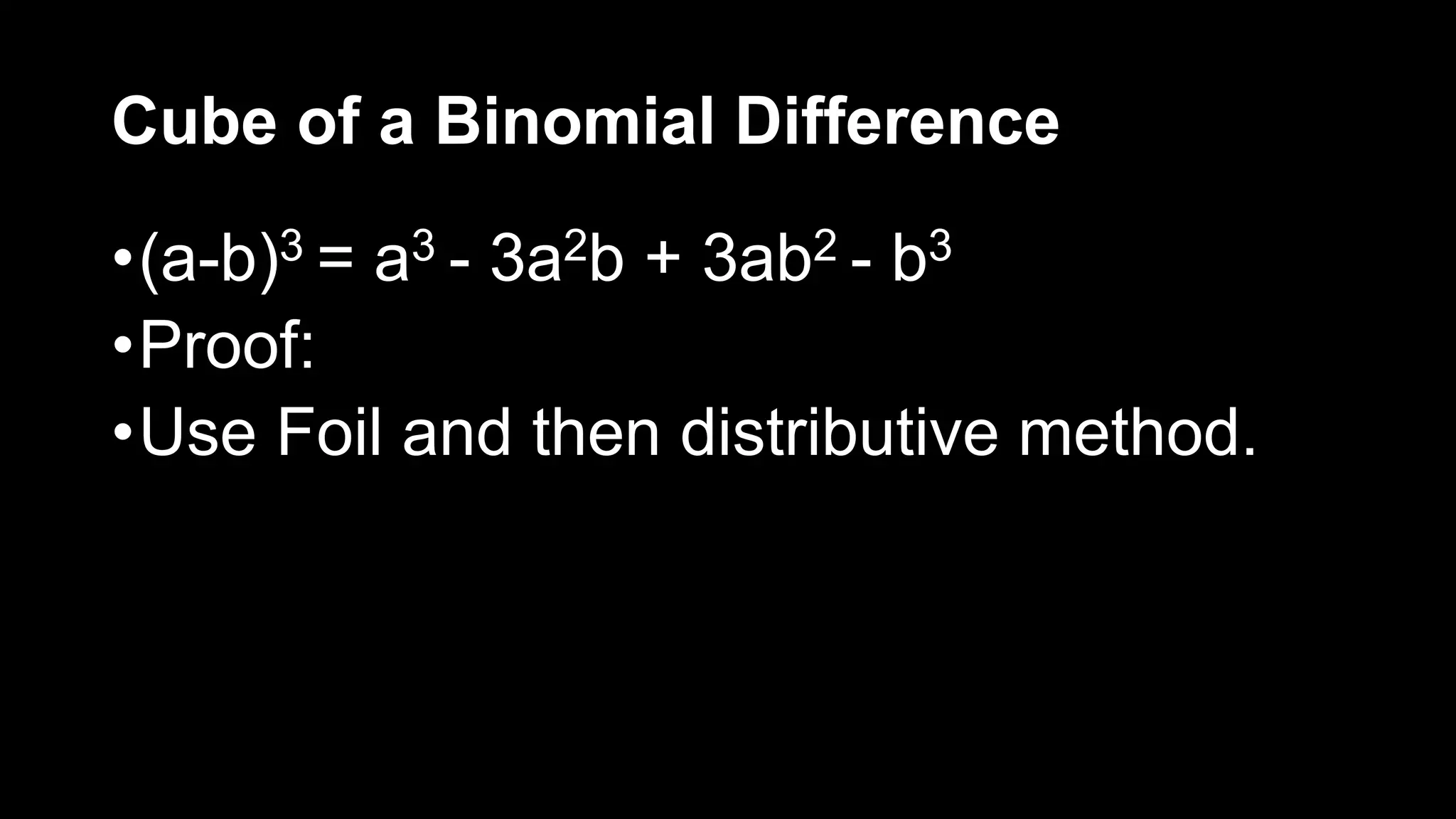 Math 7 – special products of binomials | PPTX