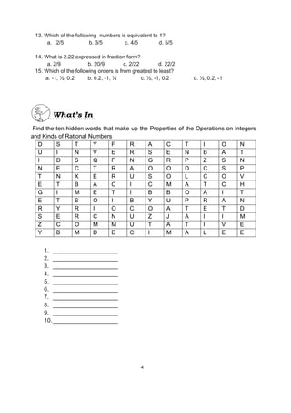MATH 7_WEEK 4_Properties on Operations of Integers and Converting ...