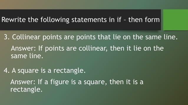 Mathematics 8 quarter 3 conditional statements | PPT