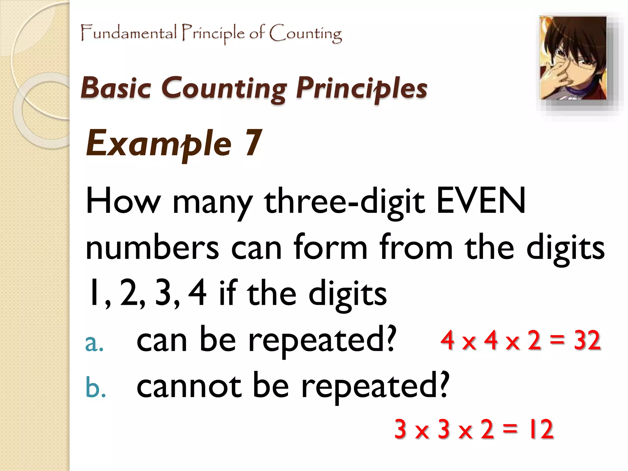CABT Math 8 - Fundamental Principle of Counting | PPTX