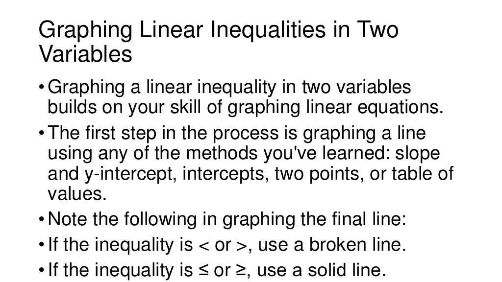 Math 8 linear inequalities