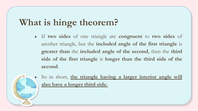 MATH 8_Angle-side, Hinge and Converse of Hinge Theorem.pptx | Science
