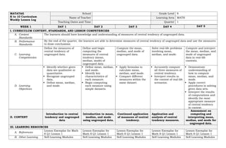 Lesson plans Mathematics K12 Revised ... | DOCX