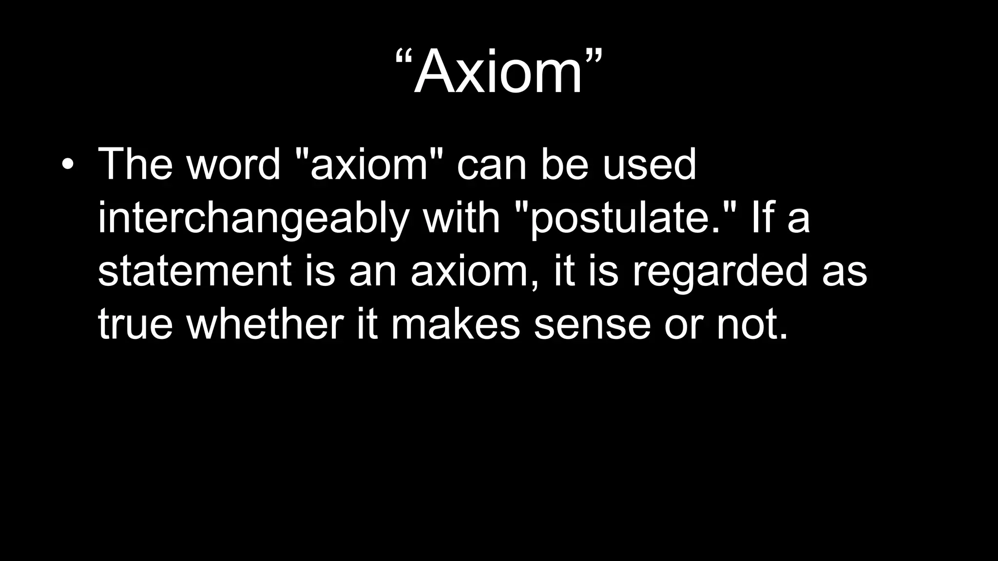 Math 8 – mathematics as an axiomatic system | PPTX