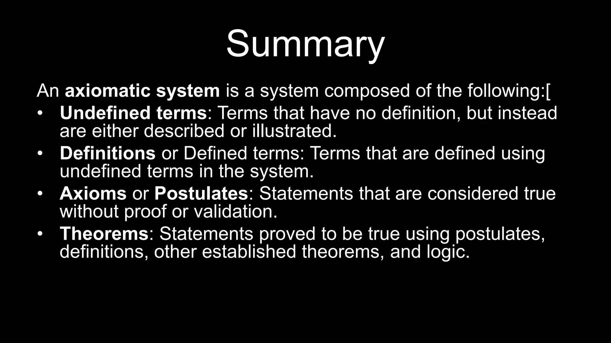 Math 8 – mathematics as an axiomatic system | PPTX