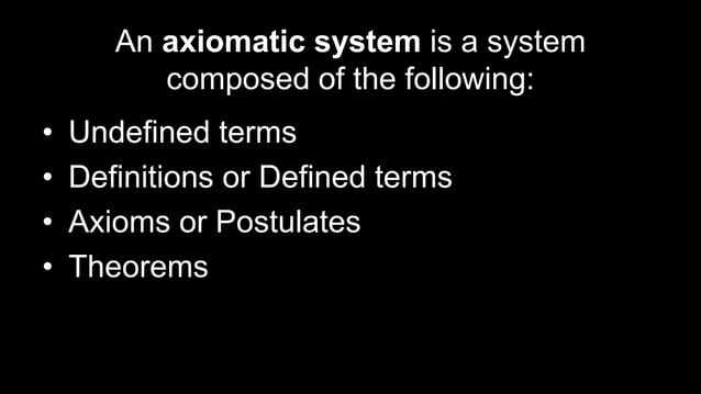 Math 8 – mathematics as an axiomatic system | PPT