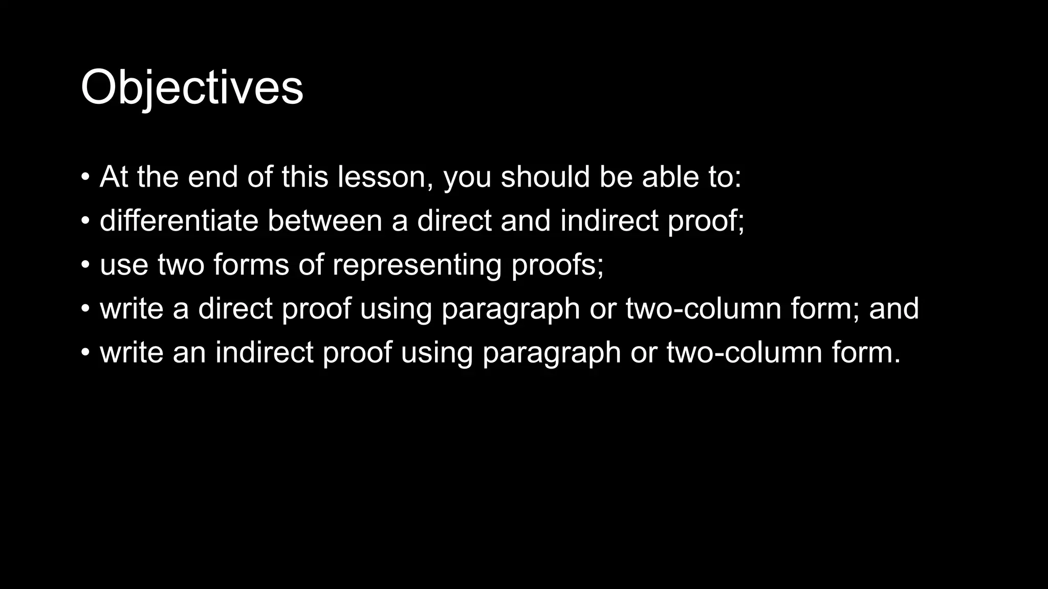 Math 8 – proofing (direct and indirect) | PPTX