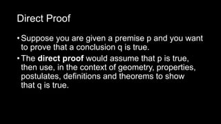Math 8 – proofing (direct and indirect) | PPTX