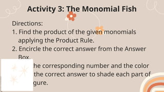 MATH 8 Q1 LESSON 3-Multiply and divide simple monomials, leading to the ...